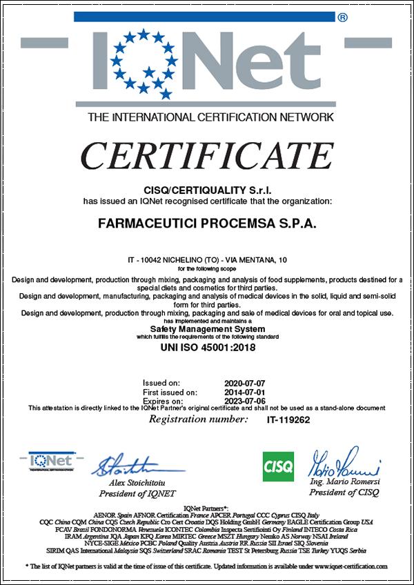 Certification & Environmental policy – Procemsa